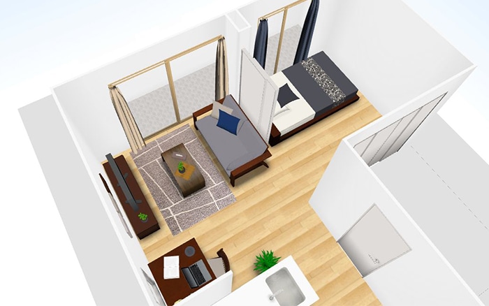 『1LDKのレイアウト』おしゃれなインテリアのポイント＆一人暮らし・二人暮らしのコーディネート実例 | a.flat 風が運ぶ、自然の贈りもの - 目黒通り・新宿・大阪梅田(グランフロント北館)