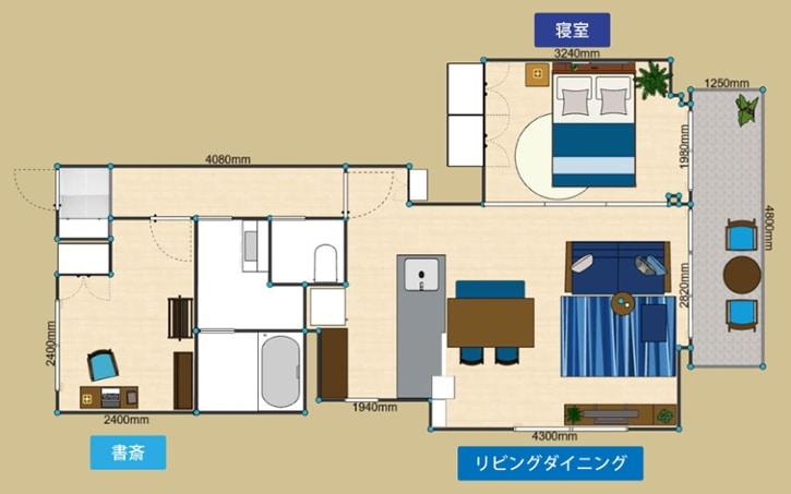2LDKのレイアウト例・家具配置 ～二人暮らし・同棲で叶える理想のリビング・部屋～ | a.flat その暮らしに、アジアの風を - 目黒通り・新宿・大阪梅田(グランフロント北館)