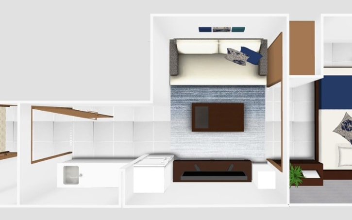 【インテリア実例】1DKを快適に暮らせる一人暮らしのレイアウトとカラーコーデ | a.flat 風が運ぶ、自然の贈りもの - 目黒通り・新宿 ...